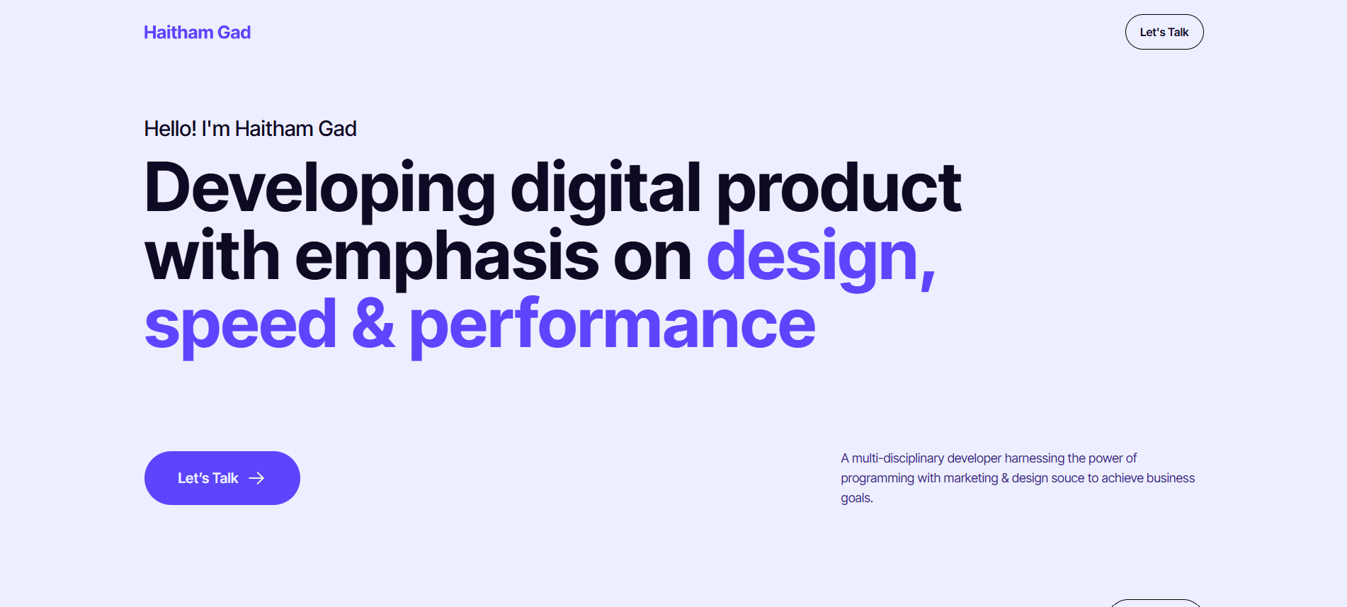 Haitham Gad's Portfolio – A multi-disciplinary developer harnessing the power of programming ...